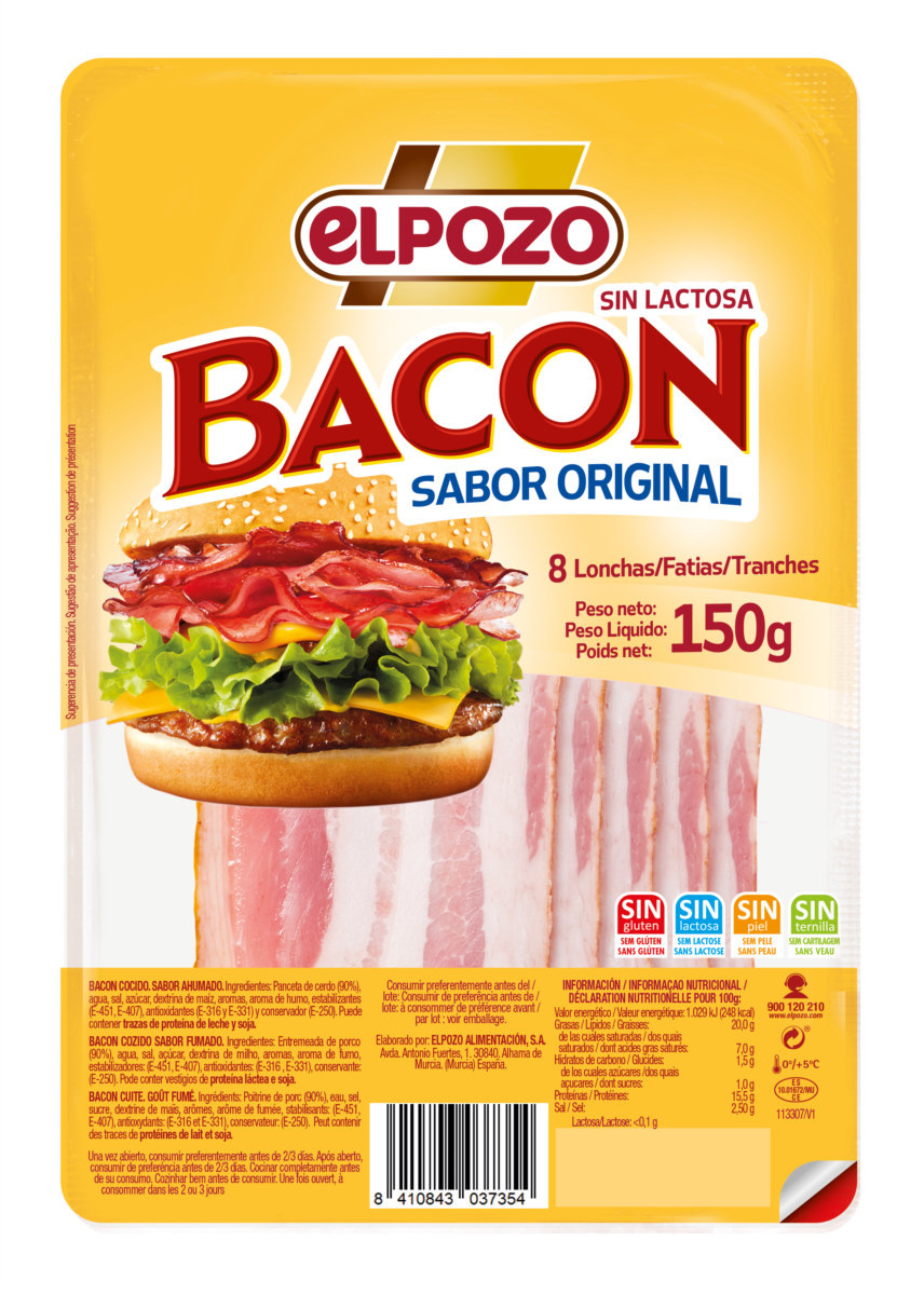 BACON SABOR ORIGINAL 150G - ElPozo Alimentación